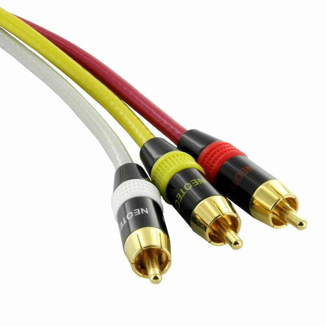 Neotech 3RCA to 3RCA Composite AV Audio Video Cable [1.5m - 3m] | PC ROOM